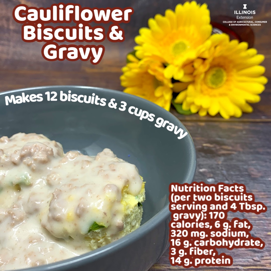 Cauliflower Biscuits & Gravy | Food | Illinois Extension | UIUC