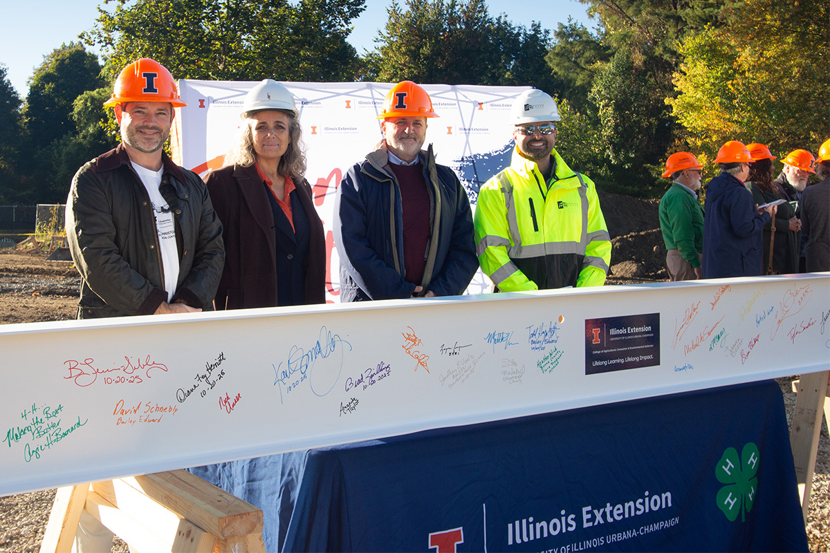 Beam signing cements progress on a mission-centered gathering place for University of Illinois ...