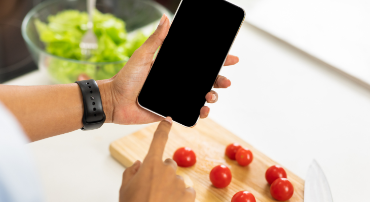 Using your phone while preparing food could be a food safety concern ...